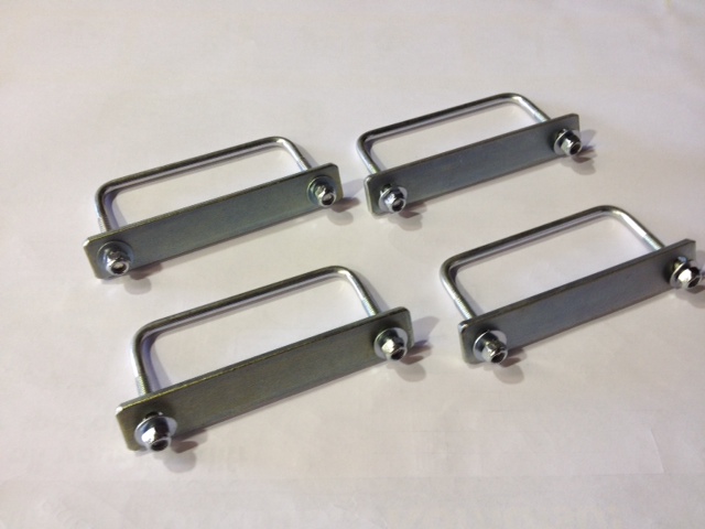 Roof Rack Basket U-Bolt kit (95mm) with nyloc nuts (x4) - Roof Rack World
