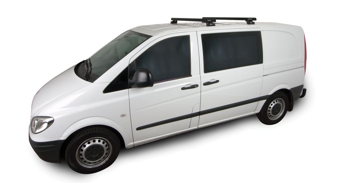 Mercedes Vito 2004 - 2015 Heavy Duty RLTP Black 2 Bar Roof Rack - Roof ...