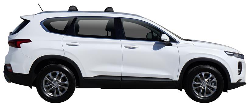 Hyundai Santa Fe Gen 4 With Flush Rails 07/18on Yakima Flush Roof Racks ...