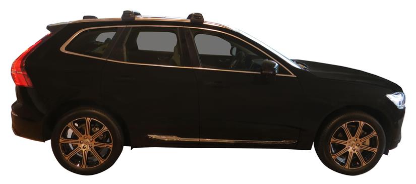 Volvo XC60 5dr SUV W/Flush Rails 10/17on Yakima ThroughBar Roof Racks ...