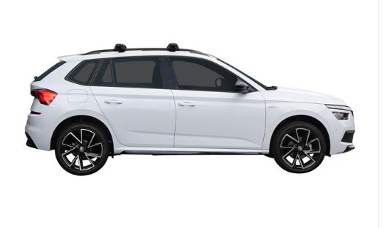 Skoda Kamiq 5dr Wagon With Roof Rails 2020-on Yakima Silver Thru Bars ...