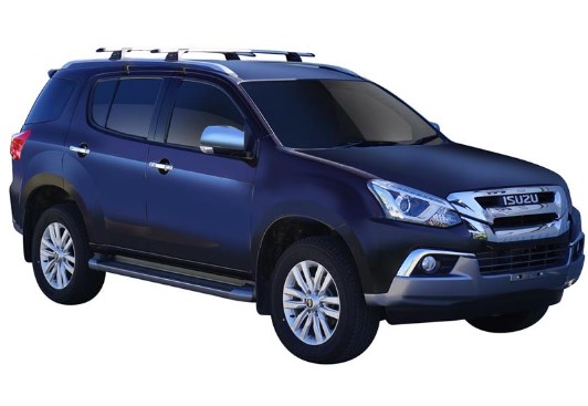 Isuzu MU-X LS-T With Roof Rails 2013-July 2021 Yakima ThruBar Silver (2 ...
