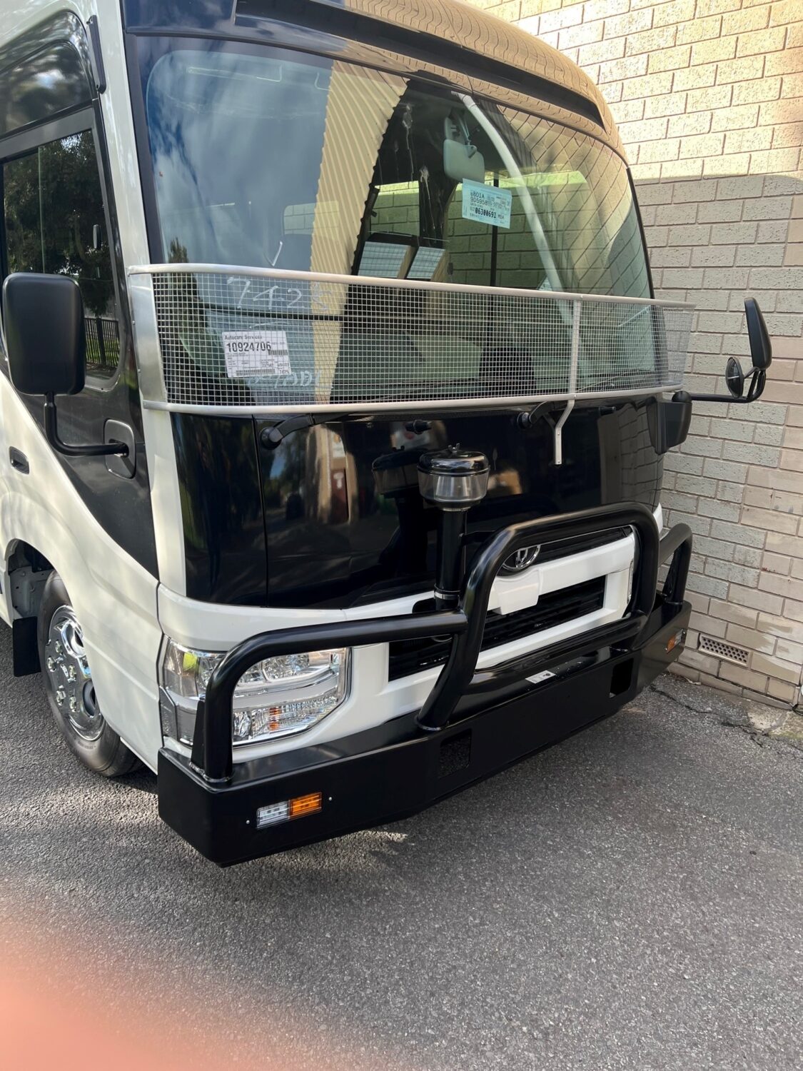 Toyota Coaster Bus 2017onward Silver Windscreen Stone Protector - Roof ...