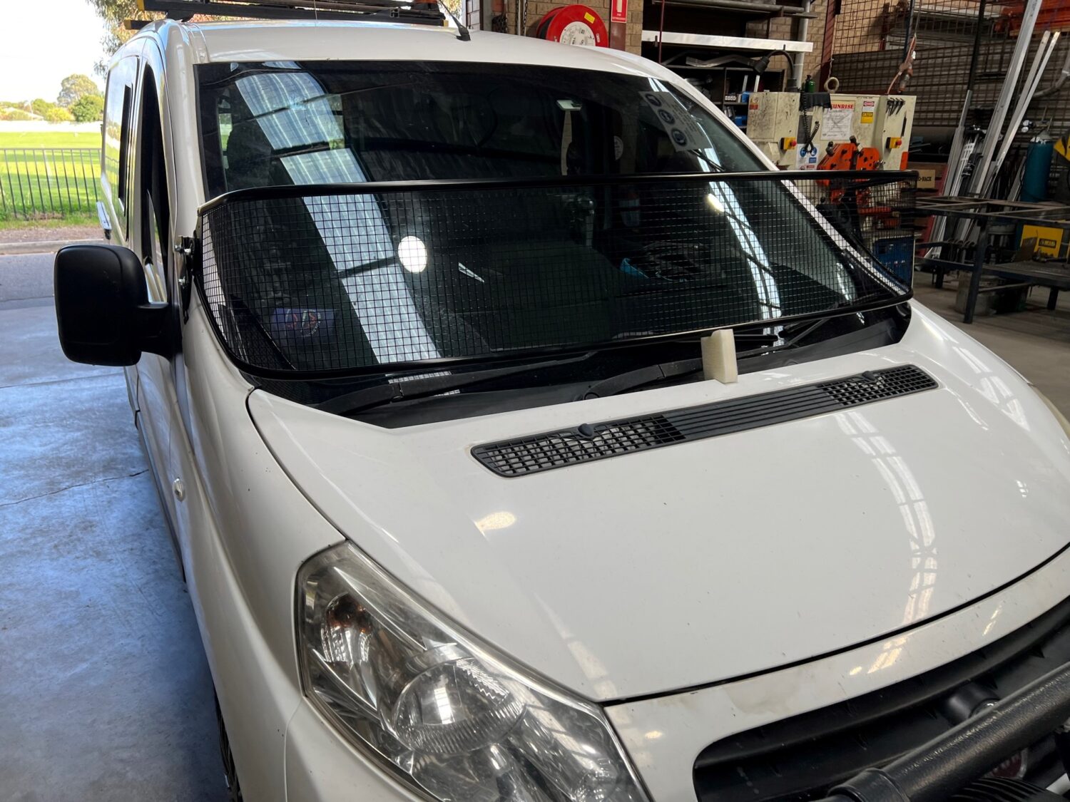 Fiat Scudo Black 300mm Windscreen Stone Protector - Roof Rack World